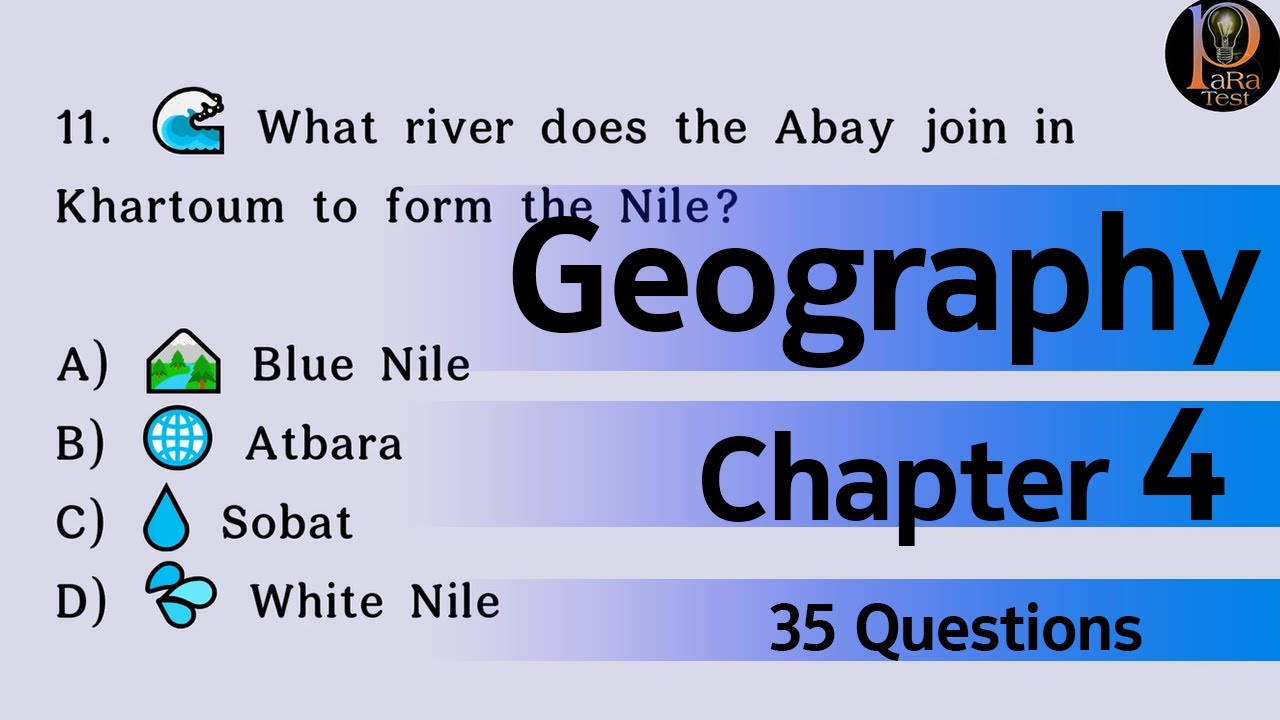 Geography Chapter 4 Questions
