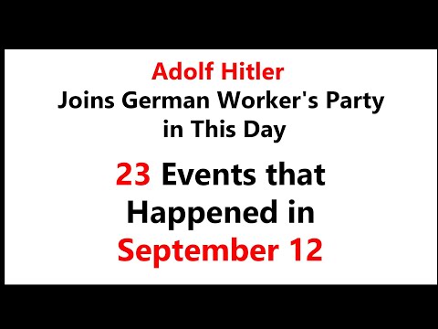 23 Events That Happened in September 12|Today in History