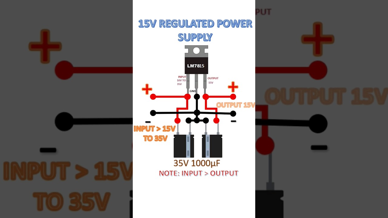 #LM7815 #VOLTAGE REGULATOR  #SHORTS #15V #POWERSUPPLY