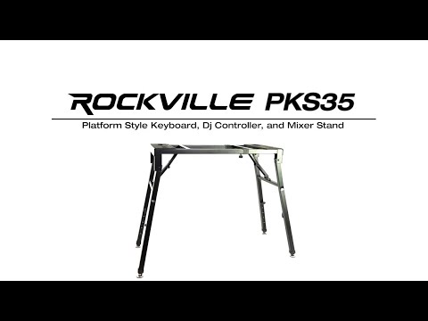 All About Your Rockville PKS35 Platform Style DJ Keyboard/Mixer Stand Adjustable Height + Width