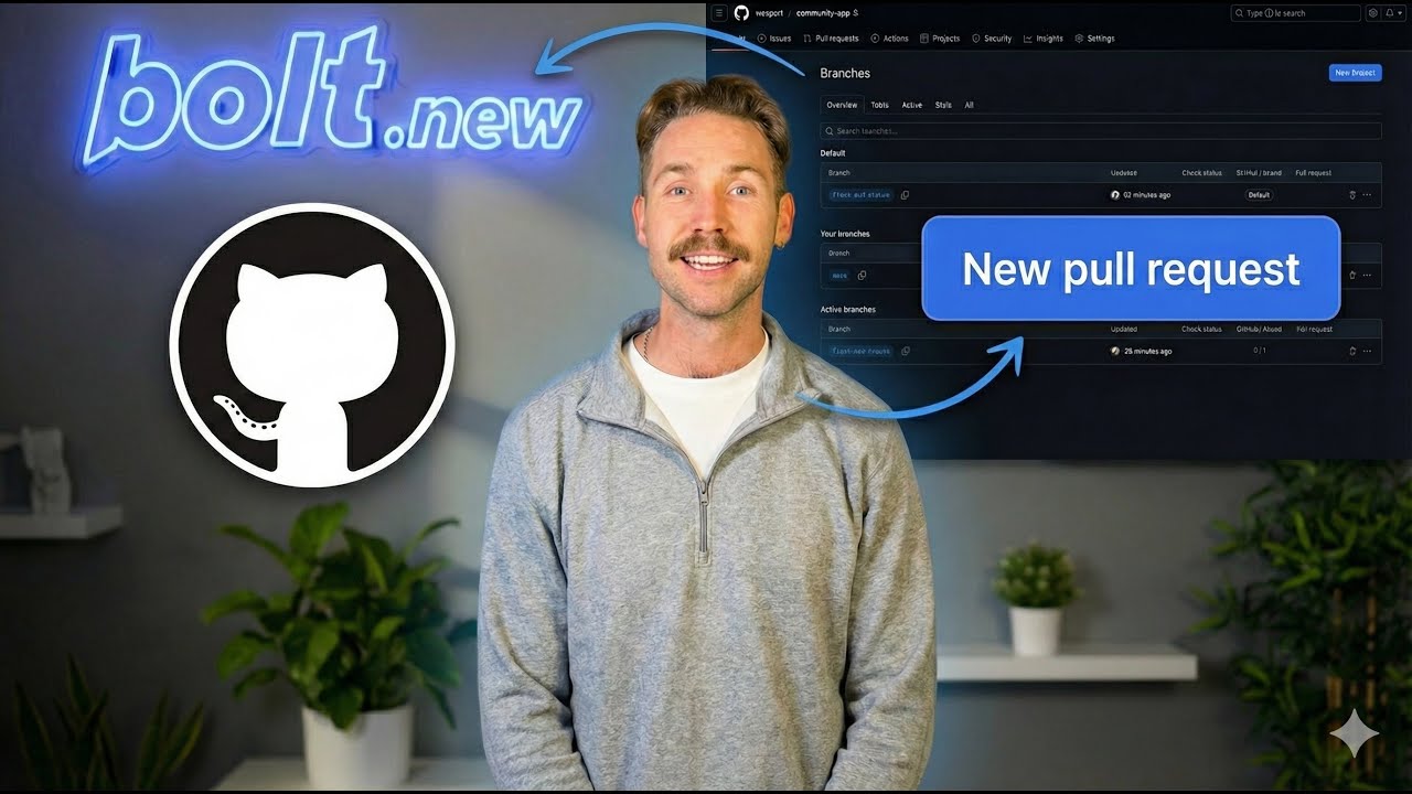 GitHub Version Control in Bolt.new Made EASY (Vibe Coding Tutorial)