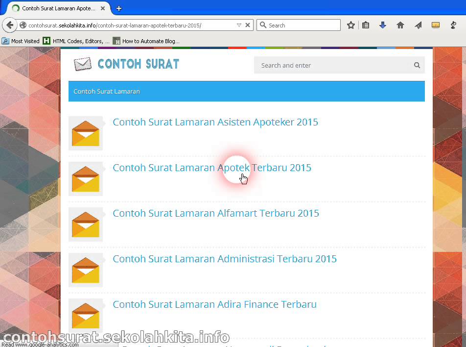 Contoh Surat Lamaran Apotek Terbaru 2015