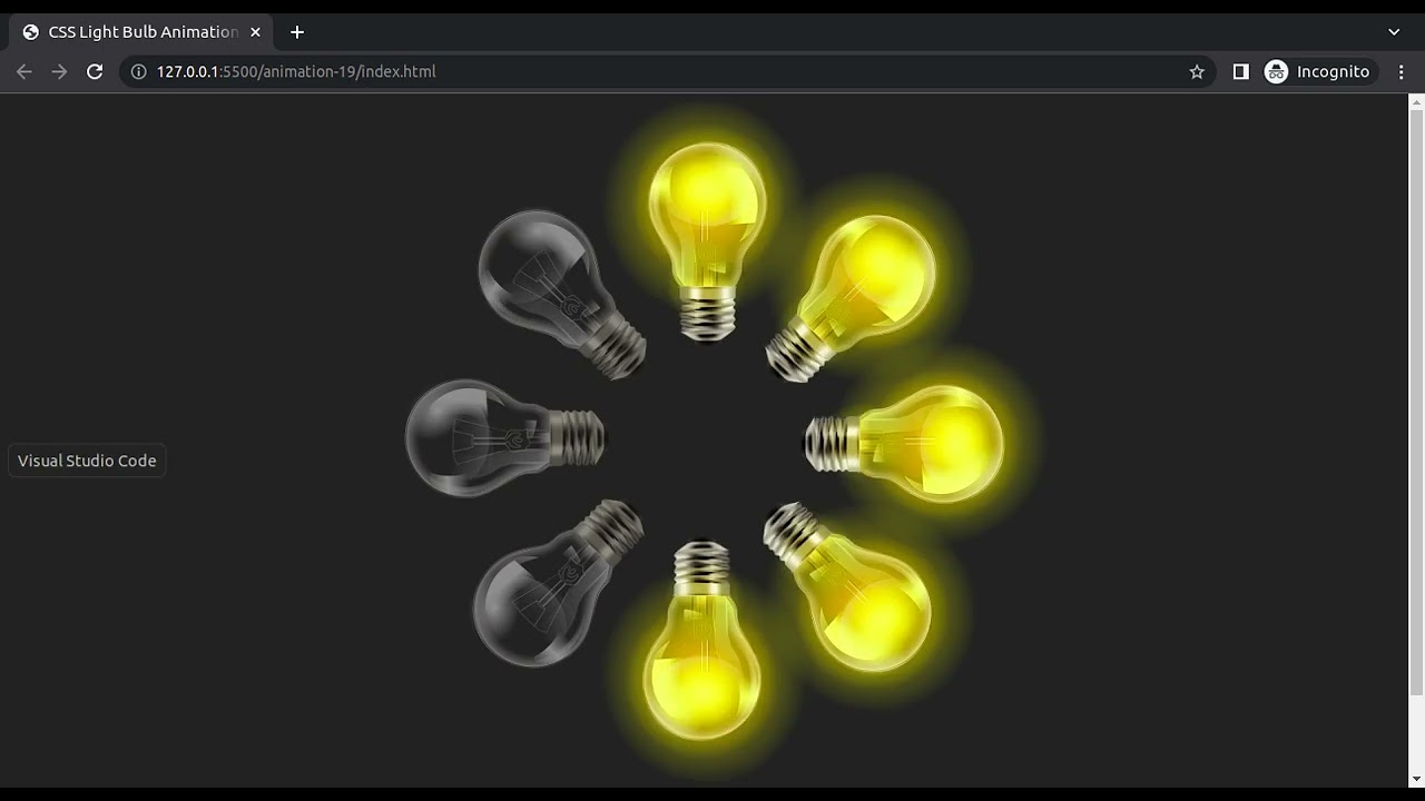 Light Bulb Animation Effects with HTML, CSS - App Stack