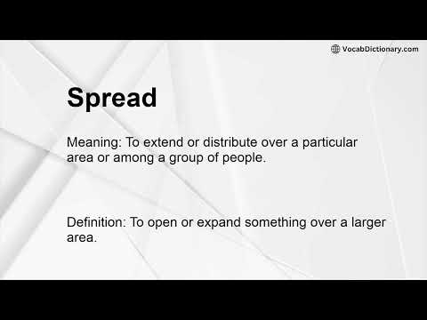 Spread Meaning