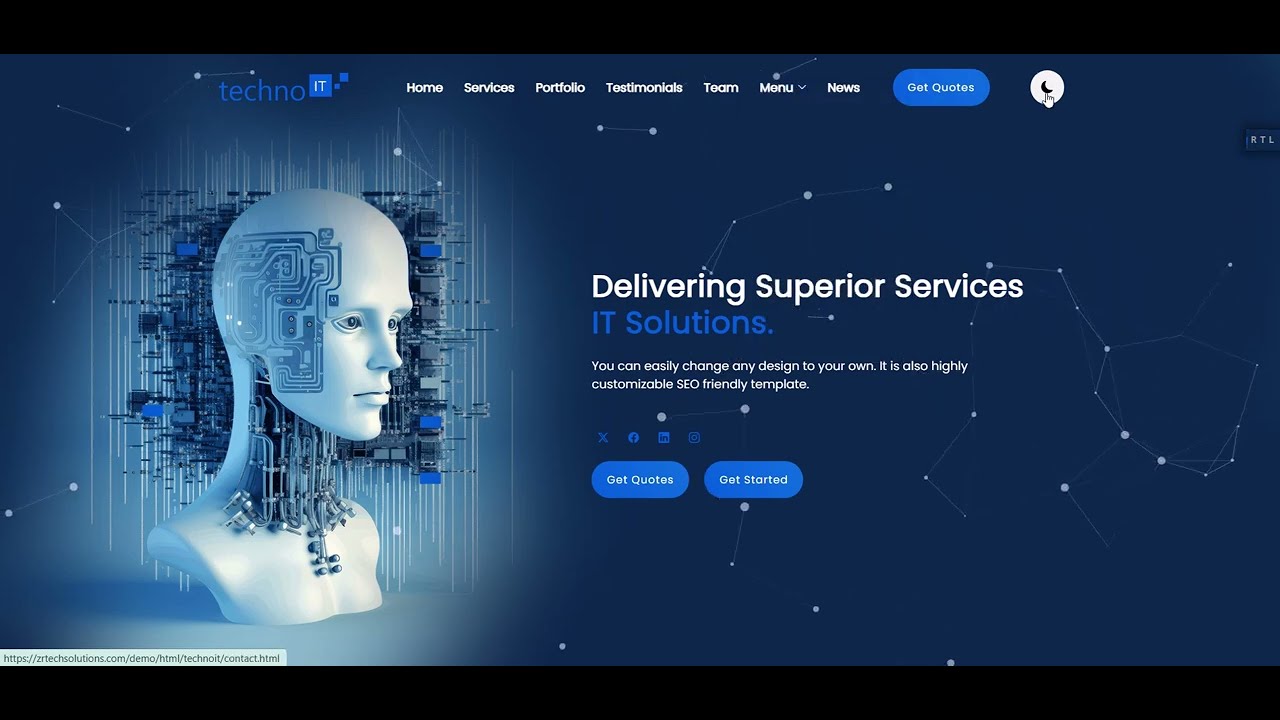 TechnoIT - IT Solutions & Business Services Website Template -Responsive Multipurpose HTML5 Template