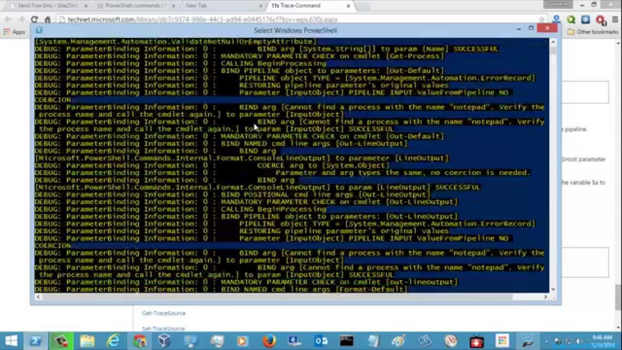 Windows Powershell Tutorial - Trace-Command