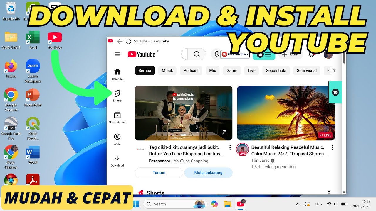 How to Download and Install YouTube on a Laptop or Computer