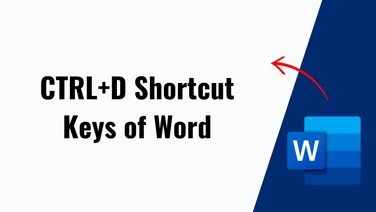 ctrl D shortcut key | CTRL+D Shortcut Keys of Word
