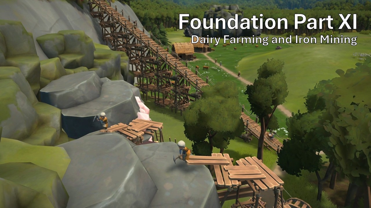 Dairy Farming and Iron Mining in Foundation | Cozy Medieval City Builder | Part XI