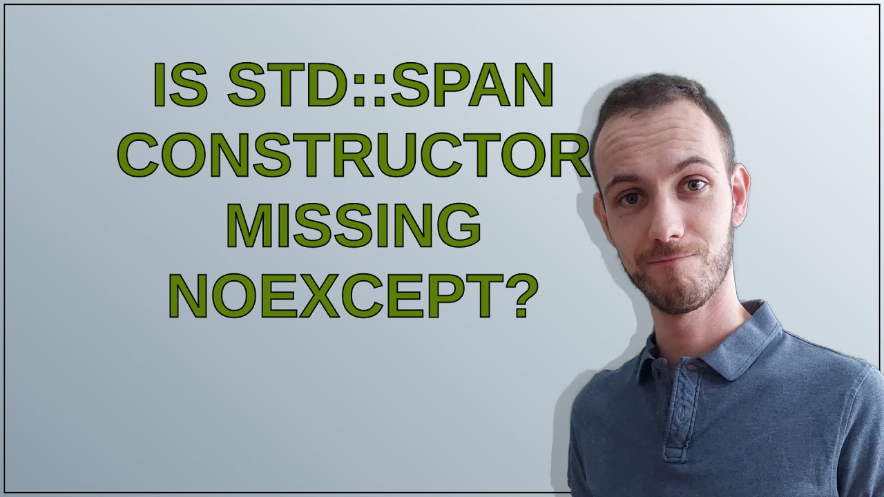 Is std::span constructor missing noexcept?