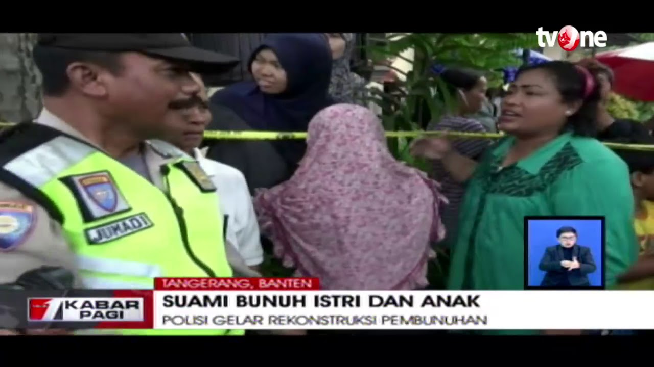 Polisi Rekonstruksi Kasus Suami Bunuh Istri dan Dua Anaknya
