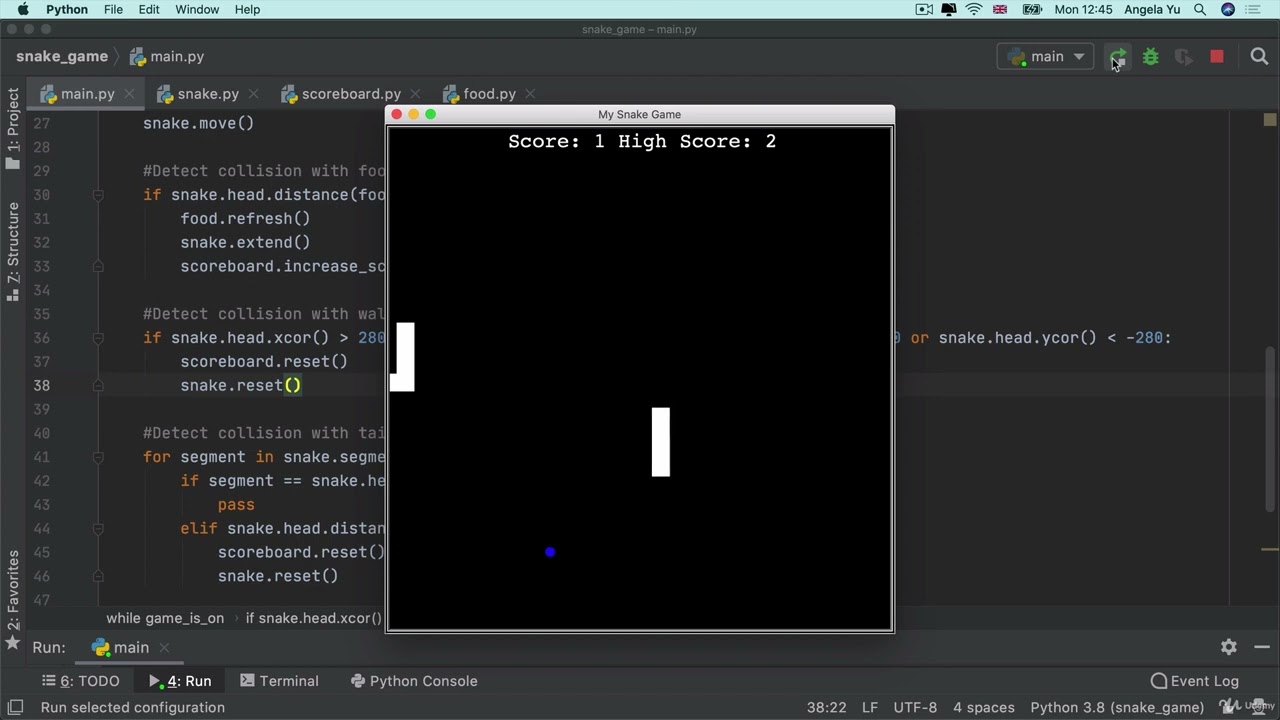 Add a High Score to the Snake Game | 100 Days of Code: The Complete Python Pro Bootcamp for 2022