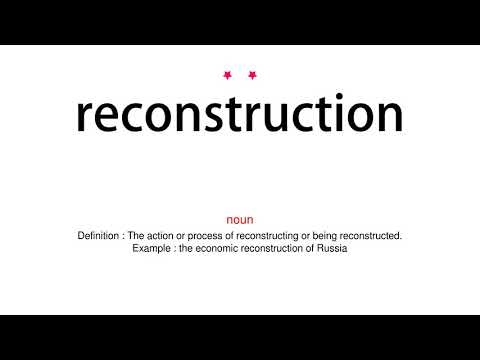How to pronounce reconstruction - Vocab Today
