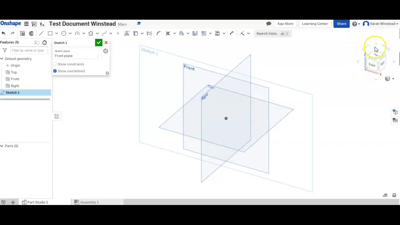 Intro to OnShape: 1 Inch cube
