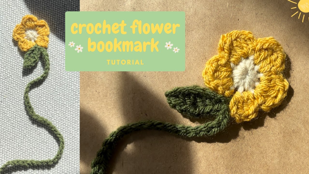Crochet Flower Bookmark - Beginner Friendly, Fast