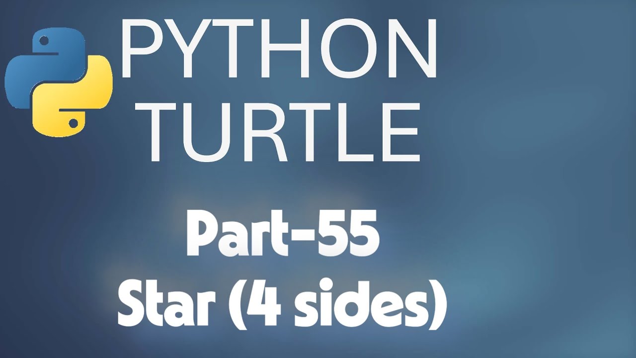Python Turtle Tutorial | Draw a 4-Sided Star | Python for Beginners