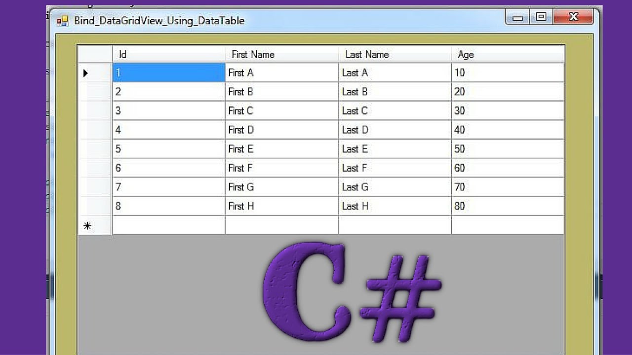 C# - How To Populate DataGridView From DataTable In C# [ With Source Code ]