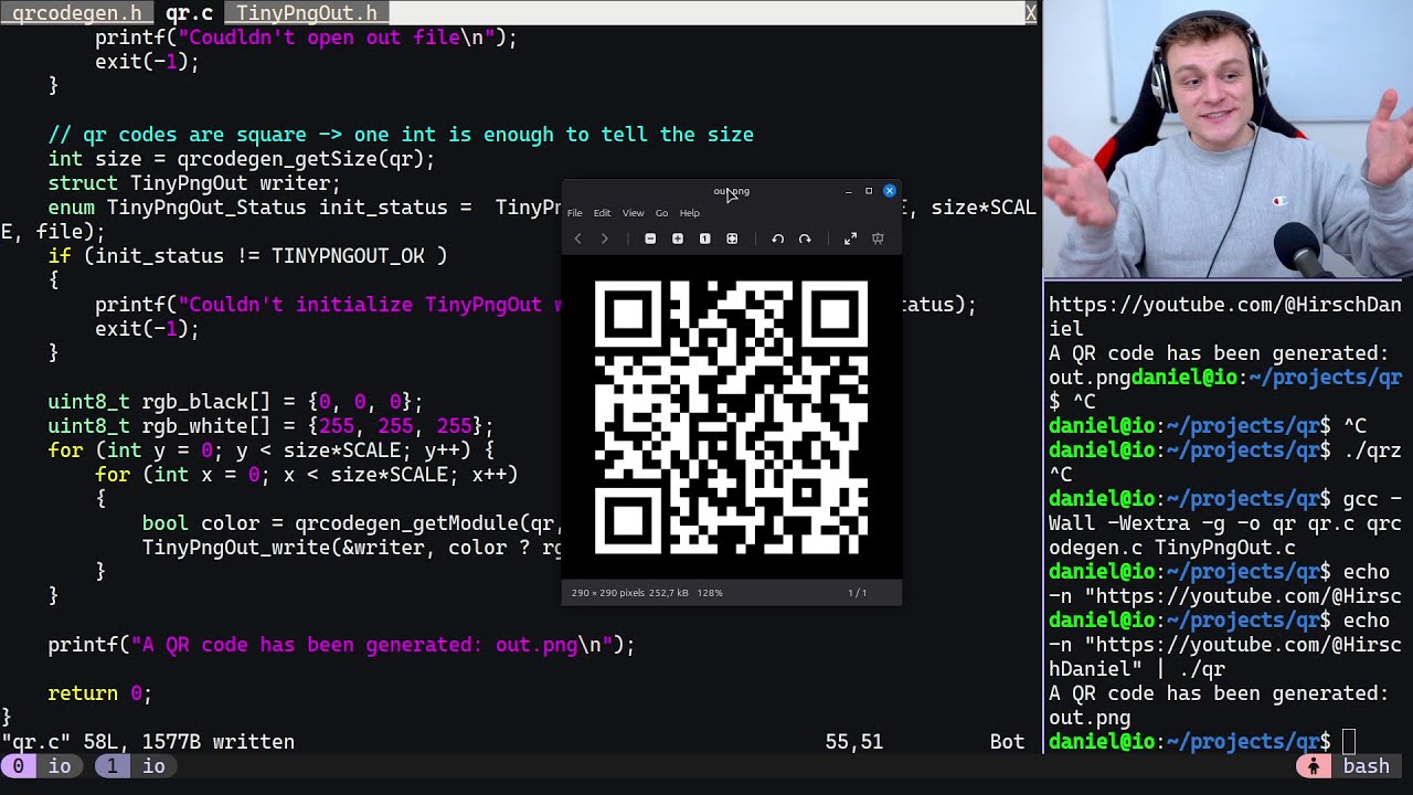 Coding a QR Code Generator in C