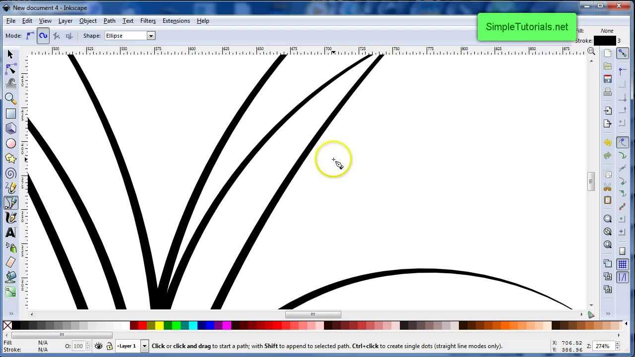 Draw a Grass Patch in Inkscape Tutorial