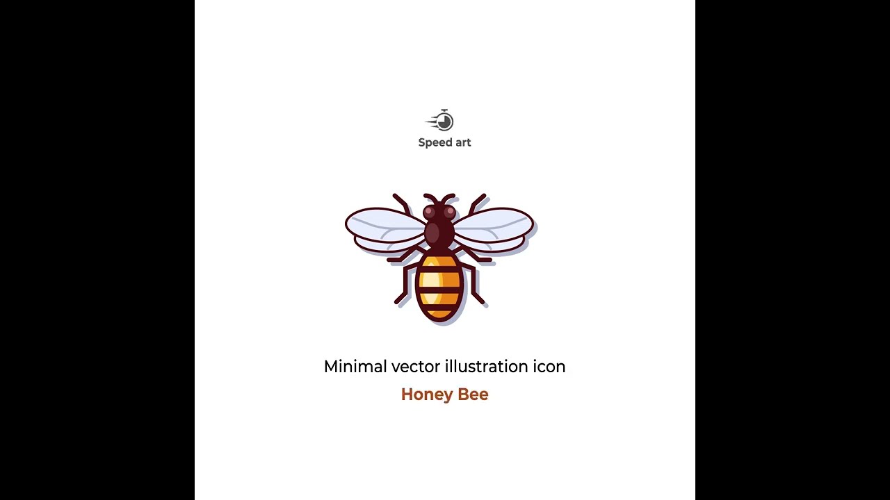 Adobe illustrator CC speed art - Honey Bee icon
