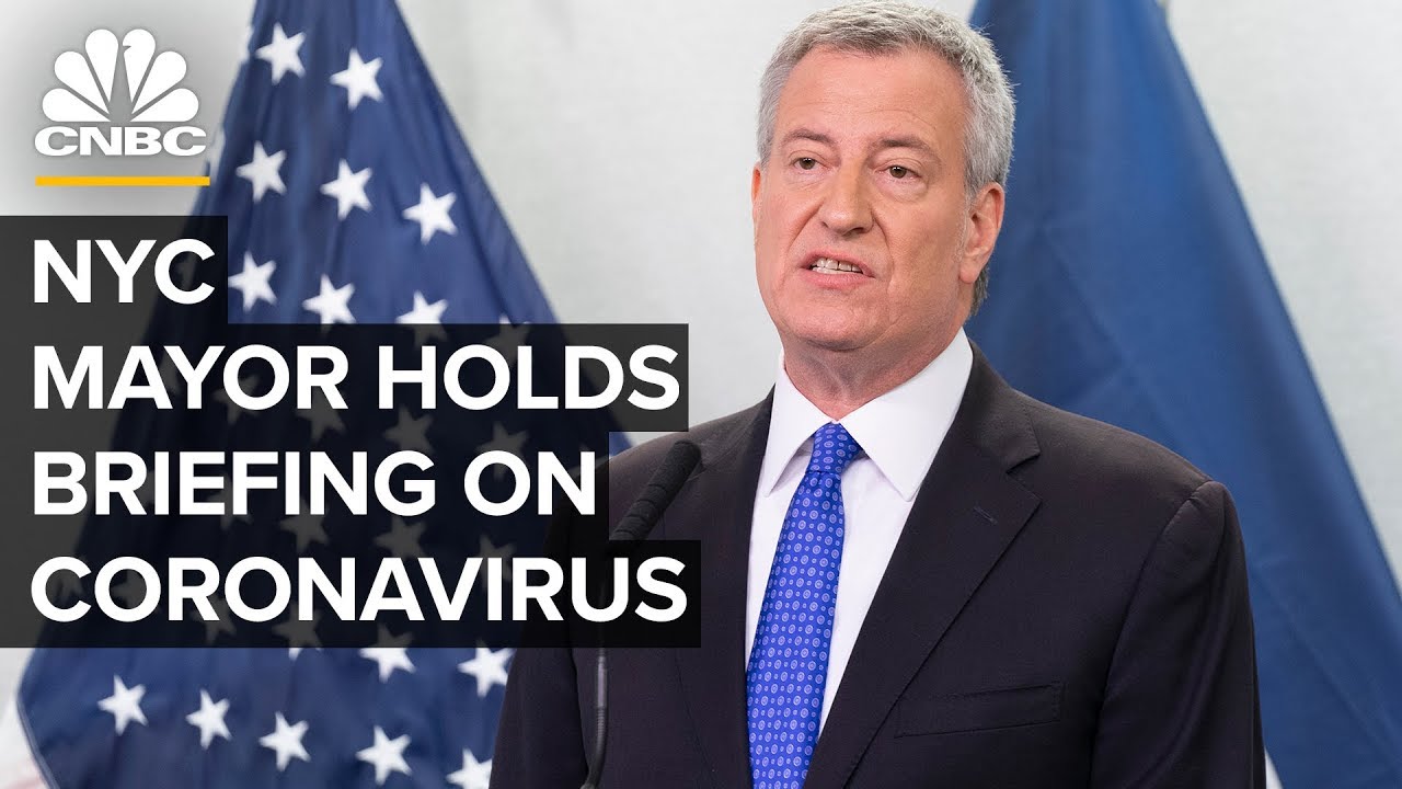 New York City Mayor Bill de Blasio speaks on the coronavirus pandemic – 3/12/2020