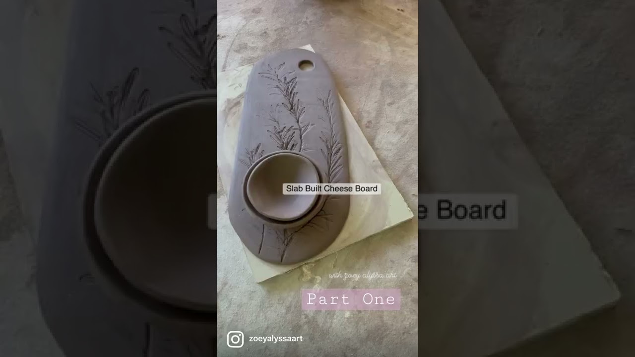 Handbuilt Pottery: A Cheese Board & Accompanying Olive Dishes #charcuterie #pottery #art #timelapse