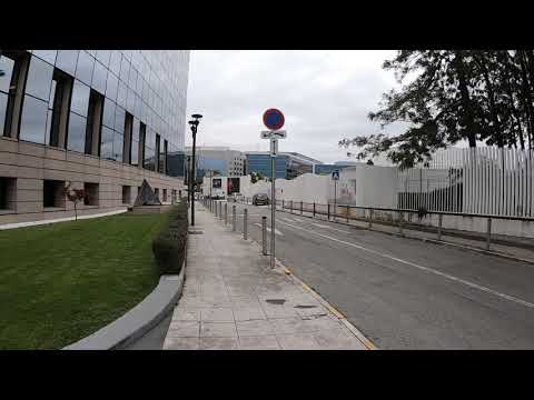 Walking to the station from the Nice airport