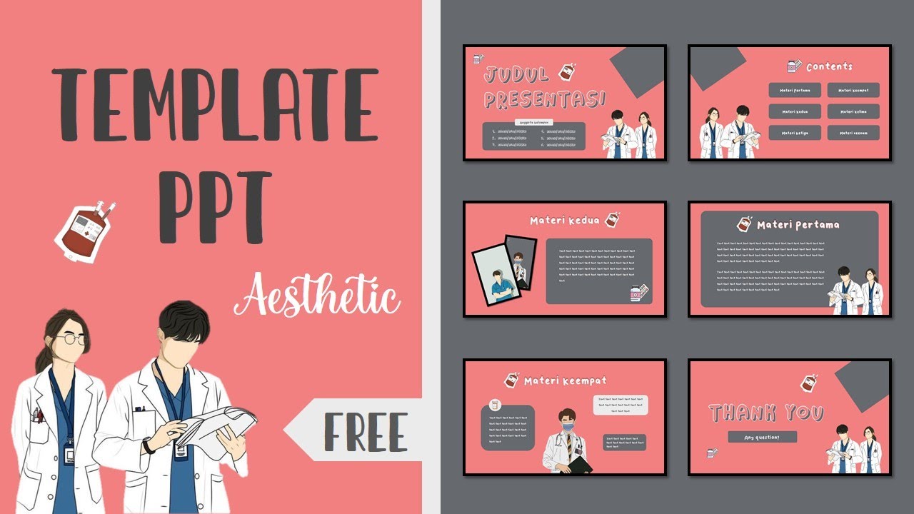 PART #47 📍 TEMPLATE PPT AESTHETIC 📍 [ MEDICAL THEME ~ TEMA KESEHATAN ] 📍 FREE DOWNLOAD