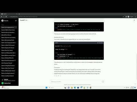Python list assignment out of range