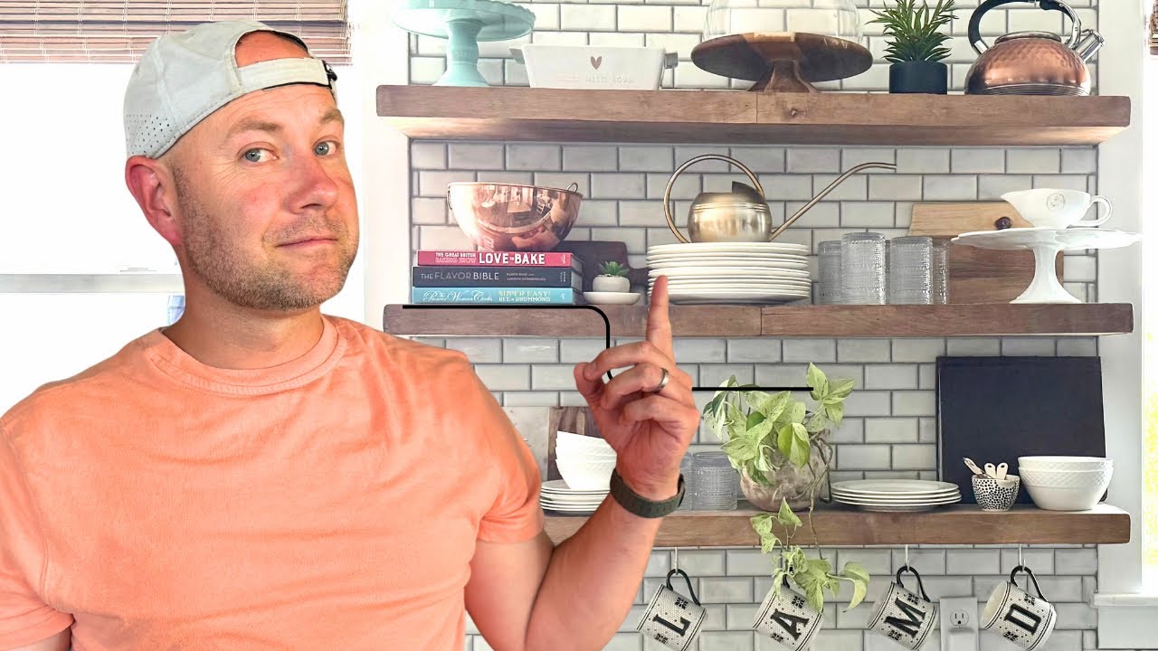 EASY $100 Floating Shelves! #diy #woodworking