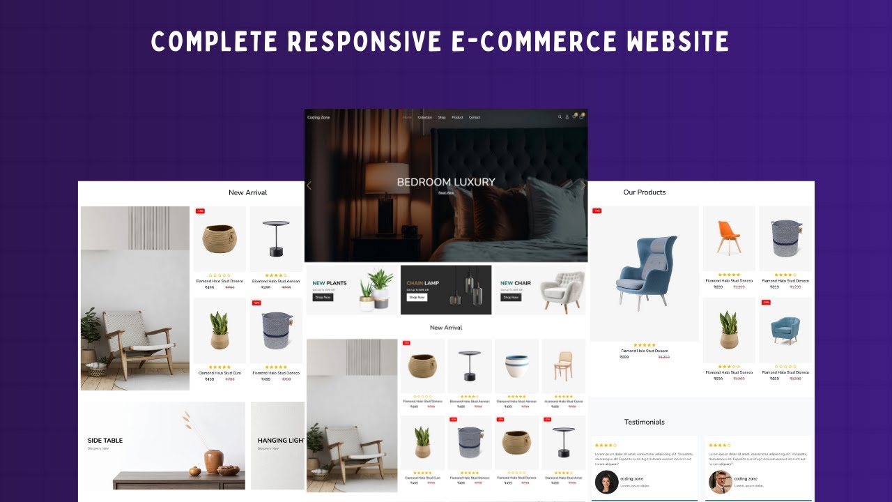 Build a Complete eCommerce Website with HTML, CSS , bootstrap & JavaScript | Step-by-Step Tutorial
