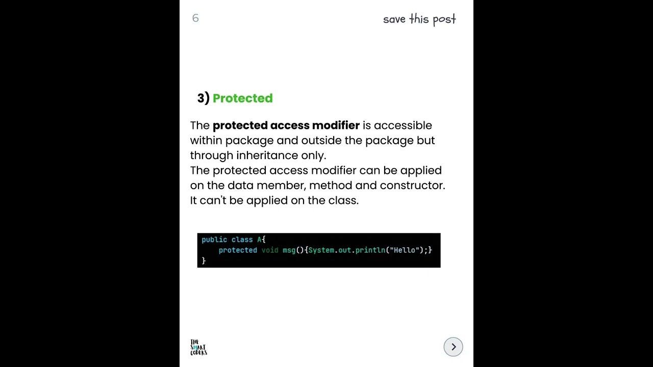 #34 Core Java - Access Modifiers - Private , default , protected , public