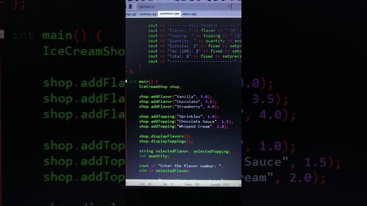 ice cream bill c++#codingninja #coders #coderstokyo #codelife #codemasters #codinglife #code #coding