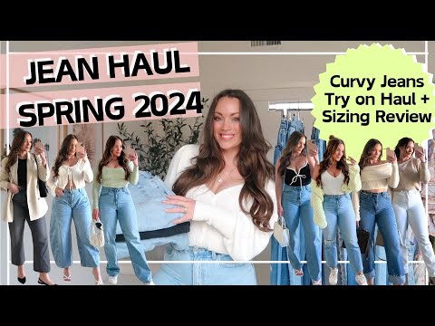 JEAN HAUL SPRING 2024 | Best Jeans for Curves| Abercrombie, Free People, Levi's, Spanx & More!