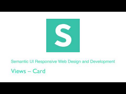 Semantic UI: Views – Card