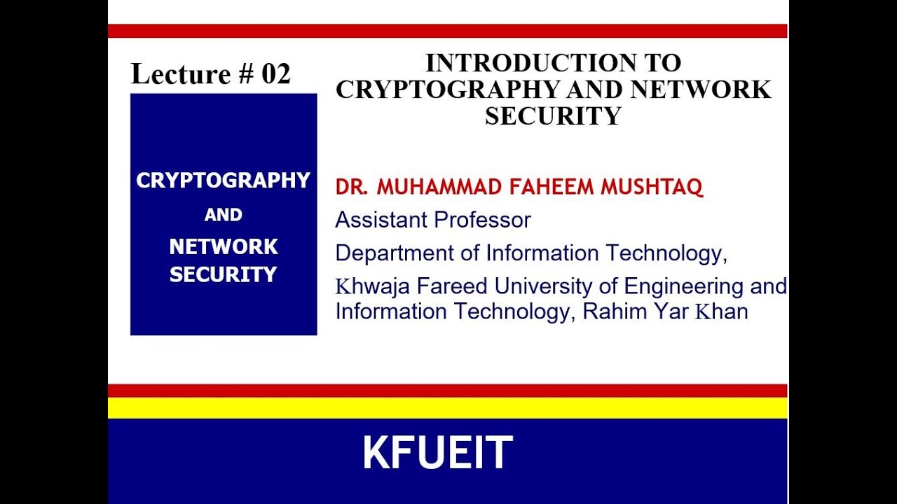 Introduction to Cryptography and Network Security - Lecture 2
