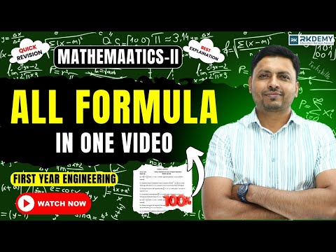 COMPLETE MATHS 2 FORMULAS | ENGINEERING MATHEMATICS 2 | FIRST YEAR ENGINEERING | RK SIR | RKDEMY
