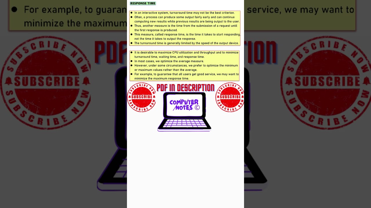( PDF) SCHEDULING CRITERIA #operatingsystem #vtu #computerscience #bca #pdf