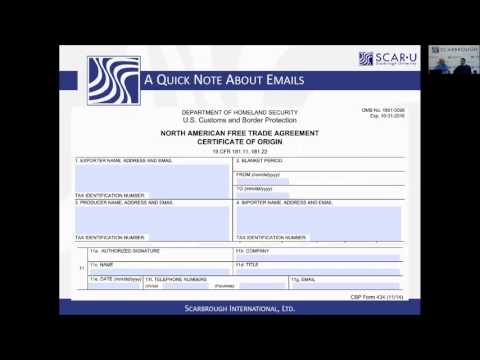 NAFTA Certificate and Mexico Shipping Process: Is the Tax Identification number required?