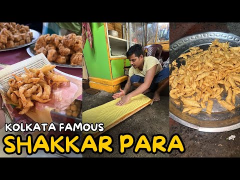 Kolkata Famous Shakkar Para & Kaju Barfi Sweets Making | Kolkata Stree Food