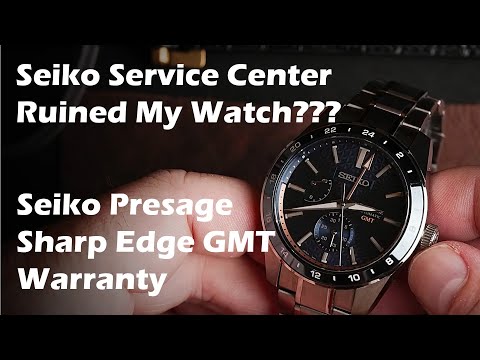 Seiko Service Center And Warranty Repair Experience Review Seiko Presage Sharp Edge GMT broken hour