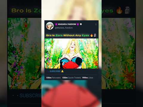 Bro Is Zoro Without Any Eyes π₯πΏ #zoro #anime #animeshorts