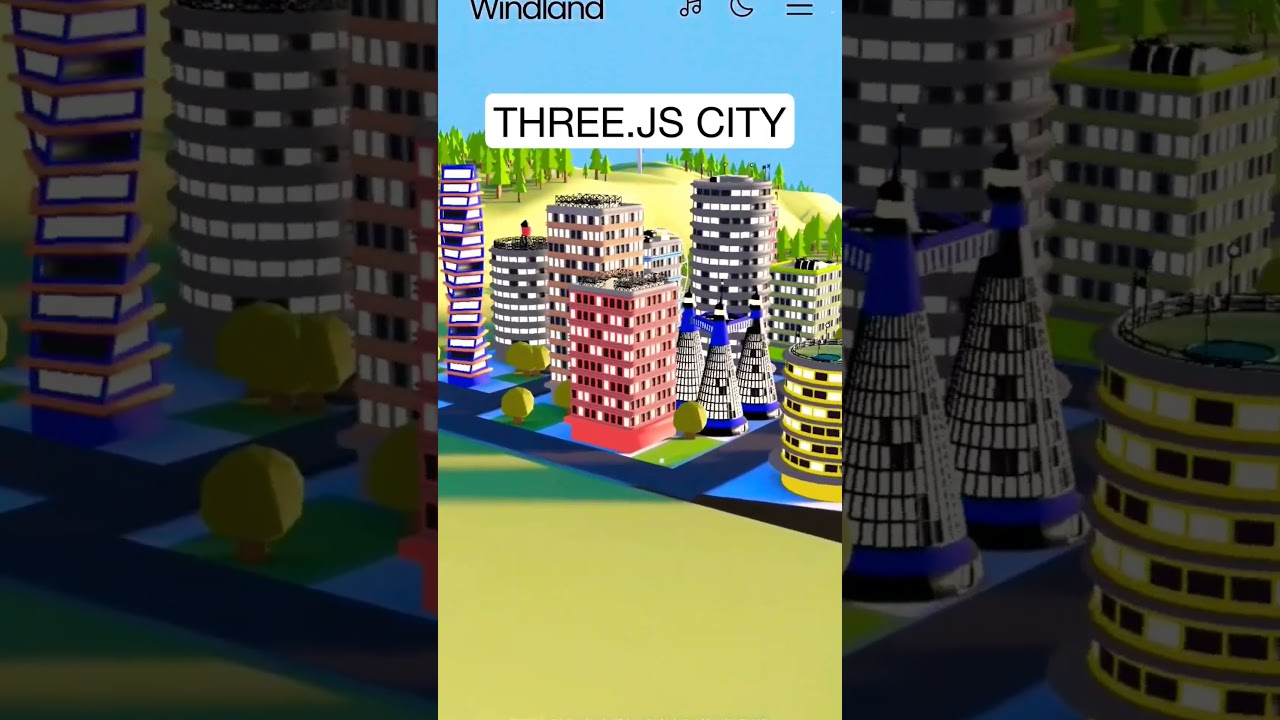 3D City using #threejs. My final project for #threejsjourney course 😍. Visit my channel for the link