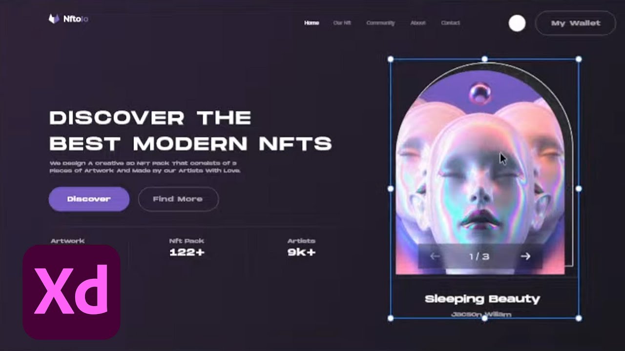NFT Website Design | XD Web Challenge | Adobe Creative Cloud