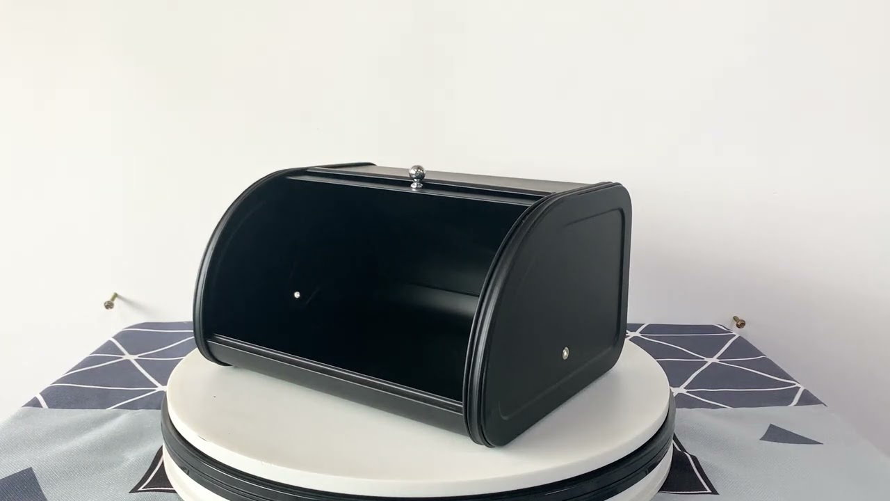 Bread Box Vintage for Kitchen(Black Cute Box)