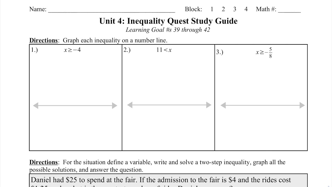 Inequality PDF Study Guide
