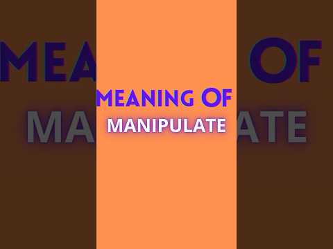 MANIPULATE MEANING / ENGLISH ADVANCED WORDS