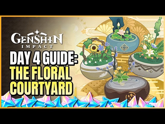 Genshin Impact Floral Courtyard Day 4 guide: Get 40 Primogems quickly