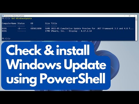 Check & Install Windows Updates using Powershell