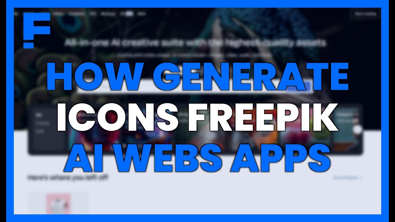 HOW TO GENERATE ICONS with FREEPIK and AI for WEBS and APPS